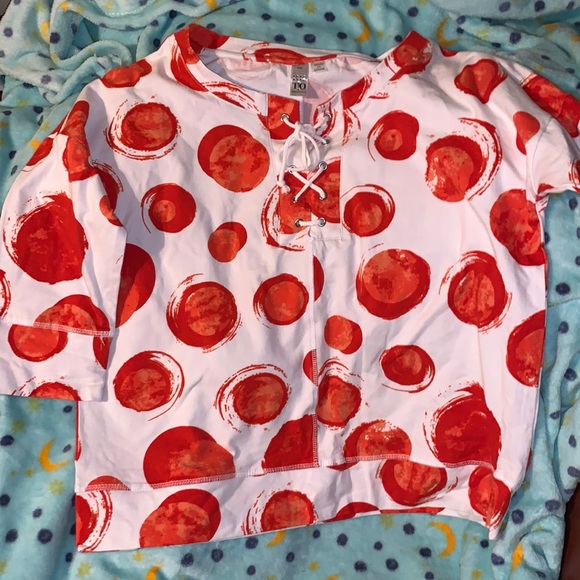 Thomas & Olivia | Tops | Tio Thomas And Olivia Red Circled Blouse ...